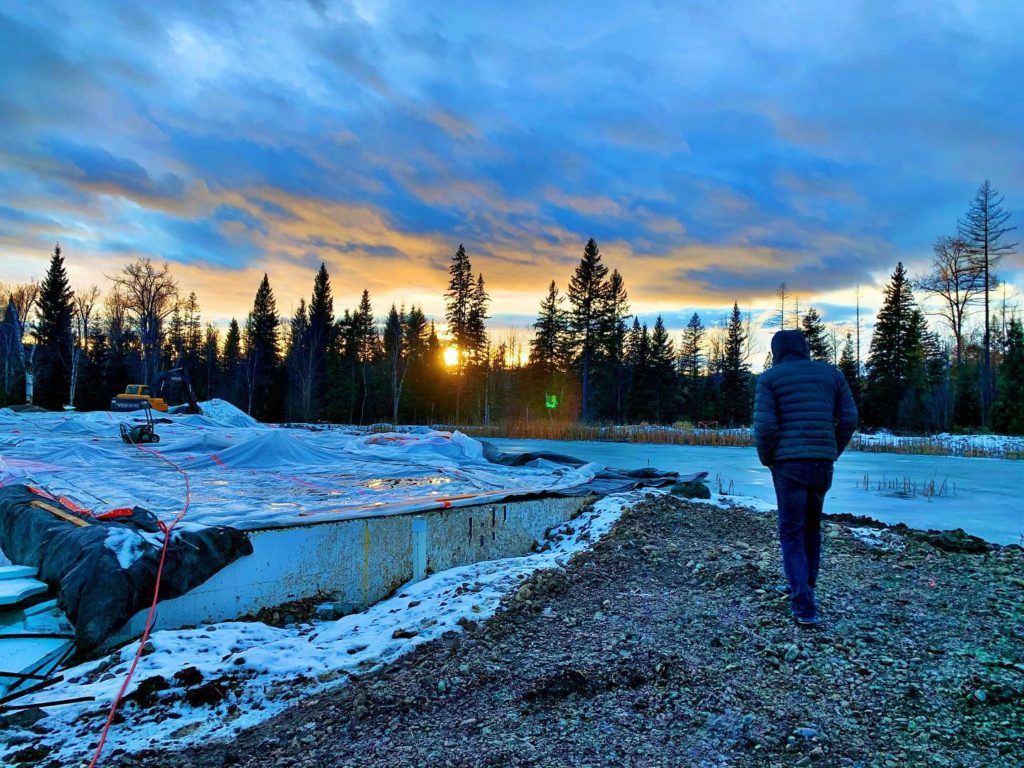 4 PM sunset | Whitefish Custom Home Builder with new custom homes